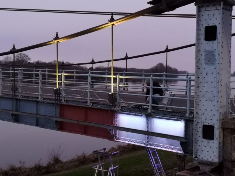 DMX projectors enlight a bridge | FlexLedLight